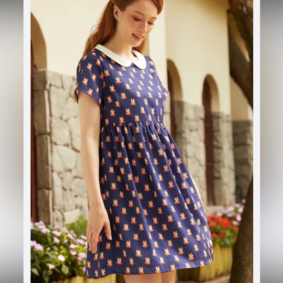 Modcloth | Dresses | Modcloth Fox Prints Shortsleeve Dress | Poshmark